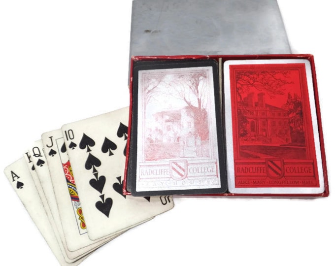Vintage Radcliffe College Playing Cards 2 Decks Fay House - Etsy
