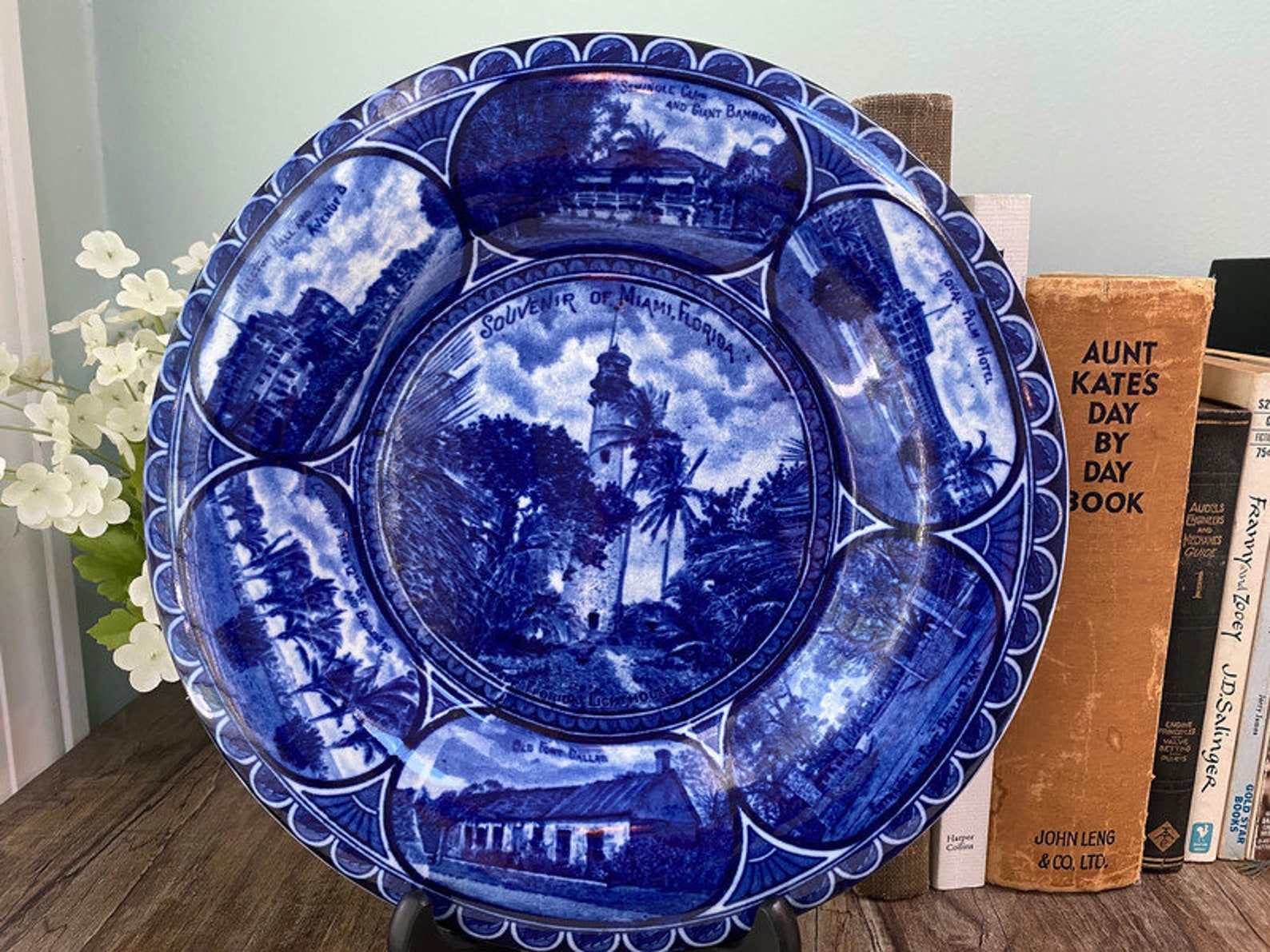 Antique Miami Florida Souvenir Plate English Staffordshire - Etsy