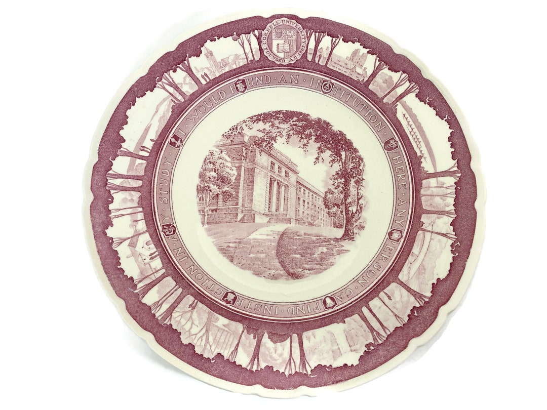 Vintage Cornell University Plate by Wedgwood, Baker Laboratory of ...