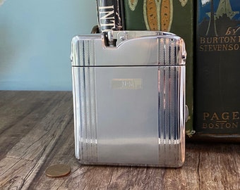 Vintage Silver Tone 1940s Magic Isozer Combination Cigarette Lighter ...
