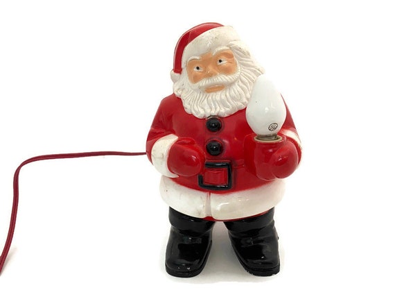 Vintage Christmas Lamp 1950s Santa Claus Light Holding Bulb - Etsy