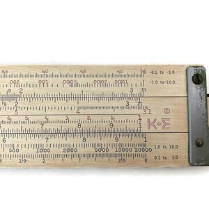 Vintage Keuffel and Esser Log Log Duplex Slide Rule, K & E 1940s-50's ...