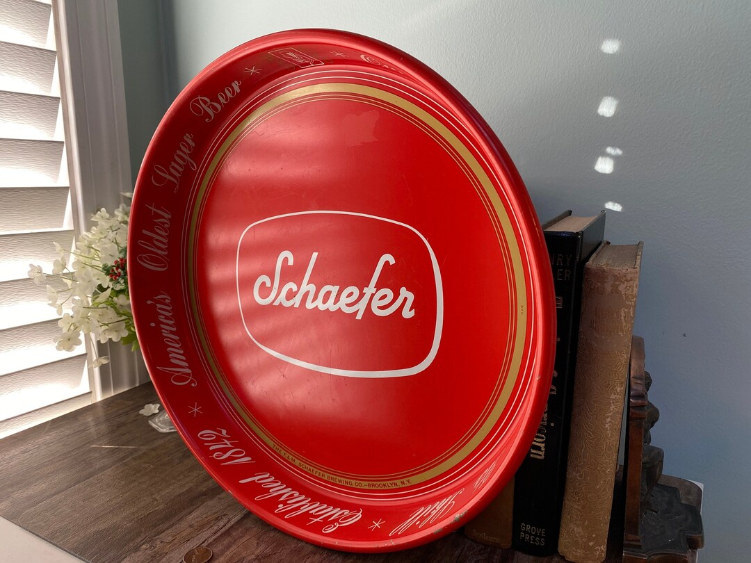 Midcentury Schaefer Beer Tray - Etsy