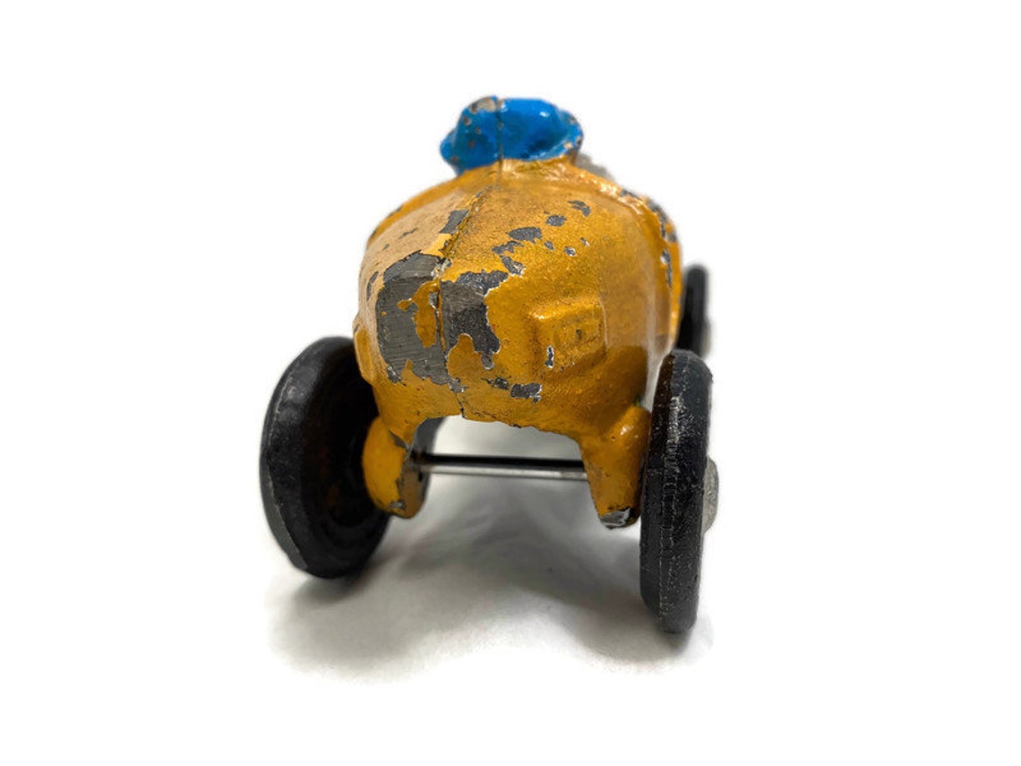 Vintage Cast Iron Race Car With Driver | Etsy