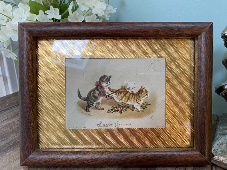 Antique Christmas Postcard by Raphael Tuck & Sons Framed and - Etsy