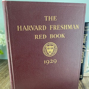 Antique Book, the Harvard Freshman Red Book 1929, Rare Yearbook - Etsy