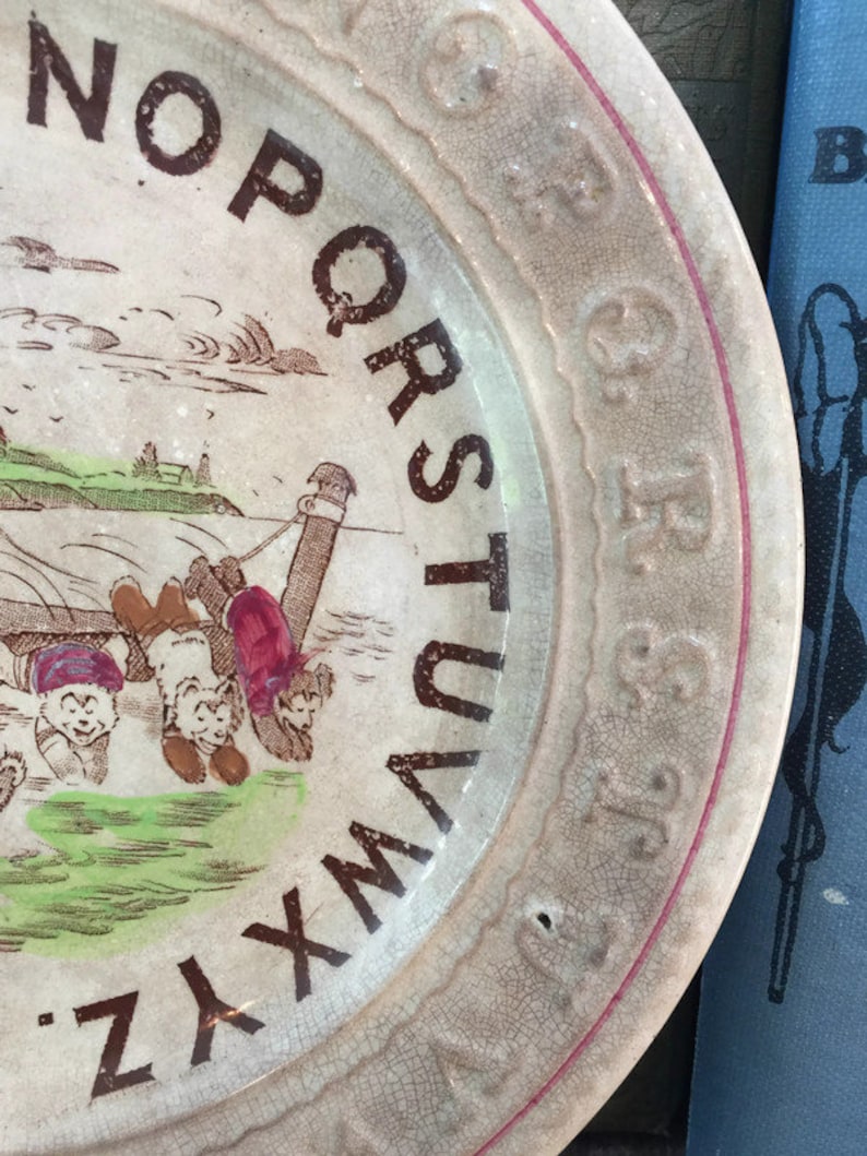 Antique Children's Alphabet Plate | Etsy