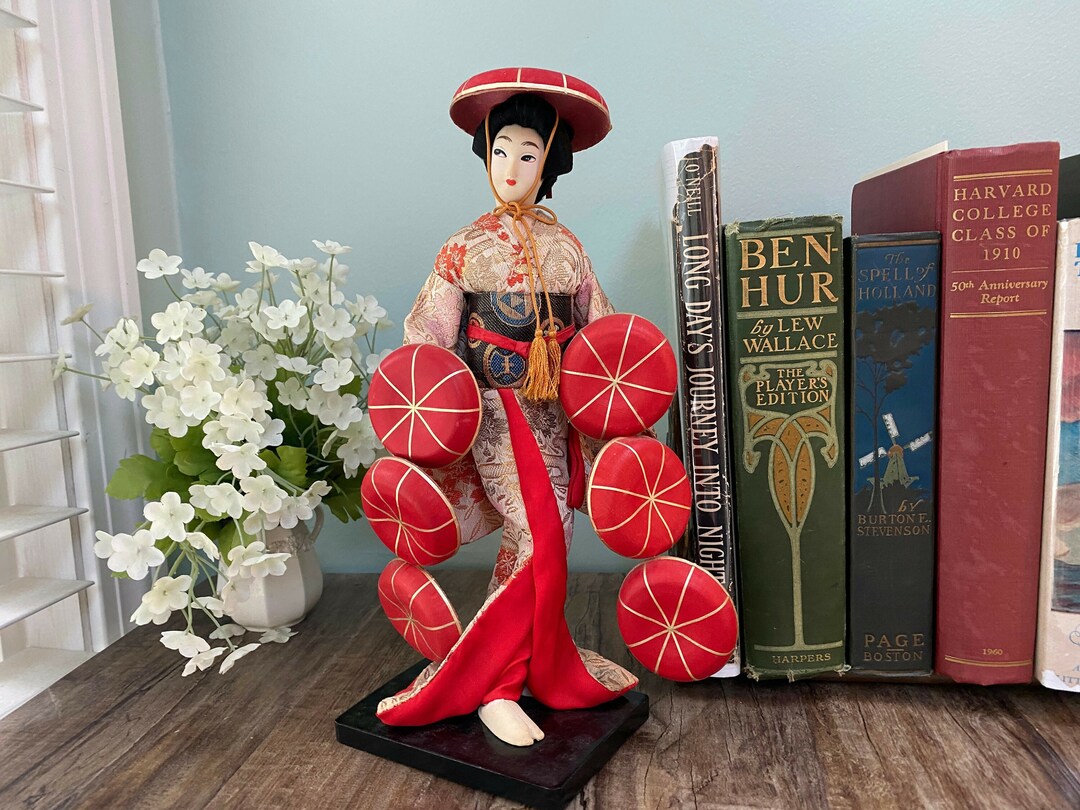 Vintage Nishi Geisha Hat Dancer Figurine - Etsy