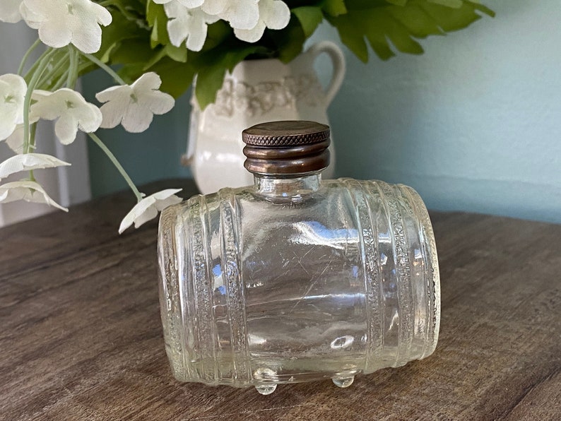 Vintage Barrel Figural Perfume Bottle With Metal Screw on Cap - Etsy