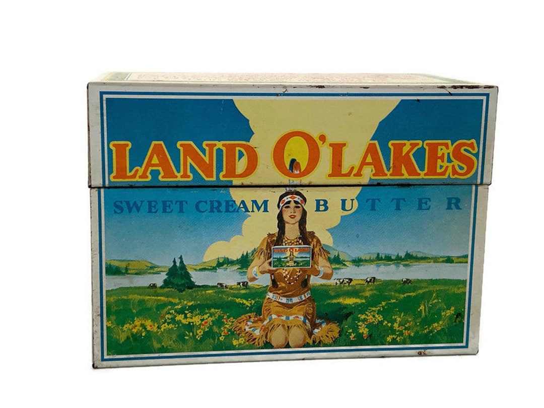 Vintage Land O Lakes Butter Recipe Box With Original Cards Etsy