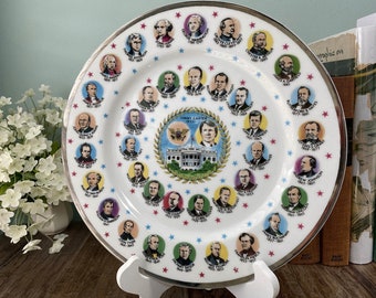 200 Years of Presidents Collector Plate 1776-1977 Featuring President ...