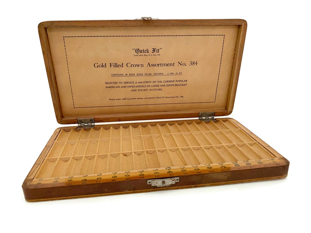 Vintage Watch Parts Storage Wood Box by Quick Fit - Etsy