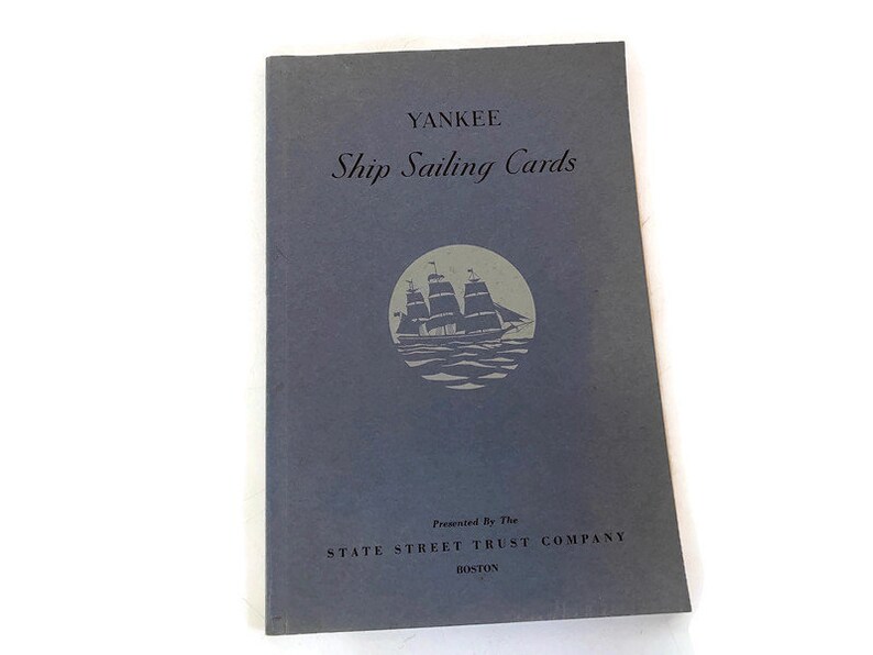 Vintage Softbound Book Yankee Ship Sailing Cards Presented - Etsy