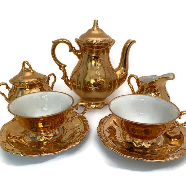 Gold Plated Tea Set - Etsy