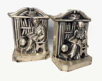 Pewter Bookends - Etsy
