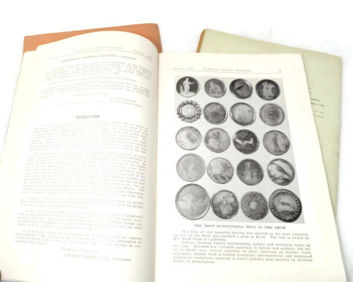 Vintage National Button Society Bulletins, 1940s and 1950s, Maine State ...