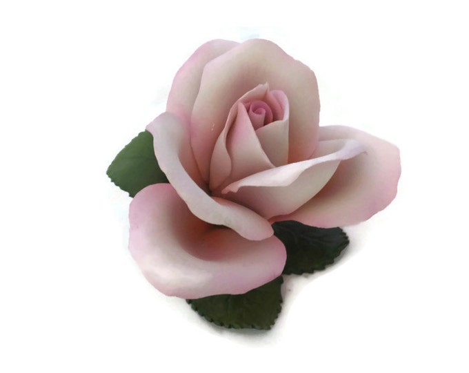 Porcelain Pink Rose Napoleon Capodimonte, Made in Italy, Home Decor ...