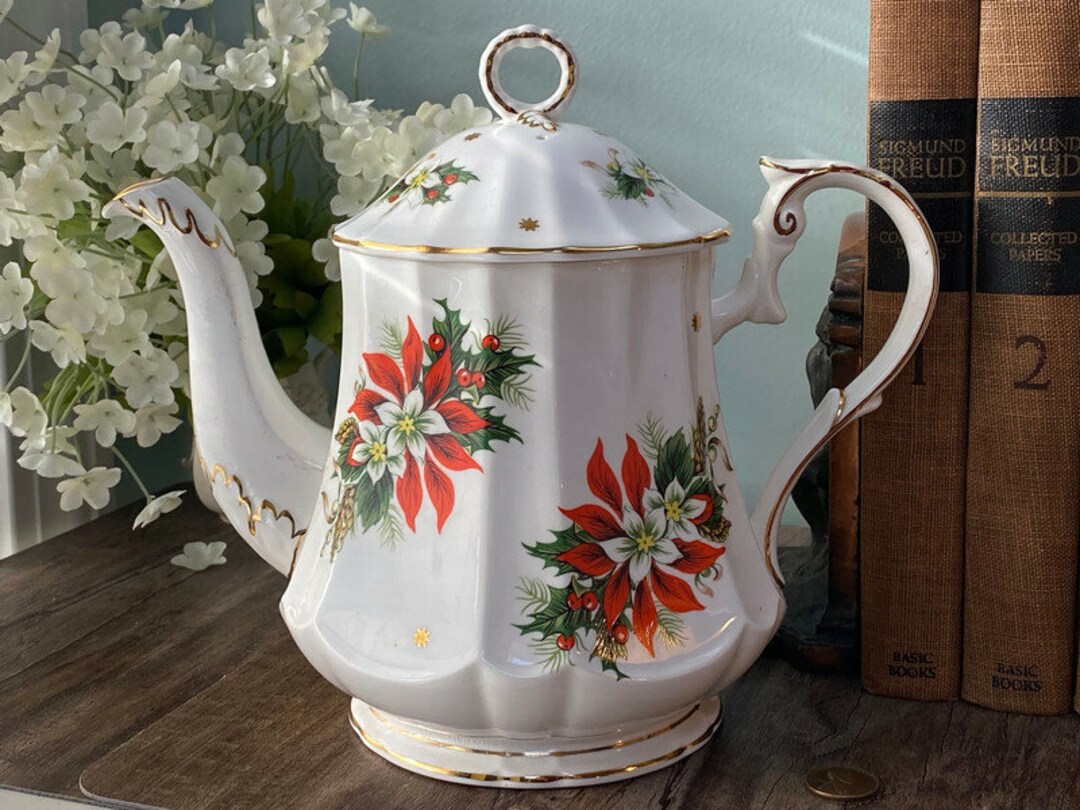Vintage Christmas Coffee Pot by Royalty English Fine Bone China in the ...