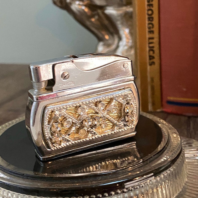 Vintage Ladies Lighter Rhinestones Wiesner Trickette - Etsy