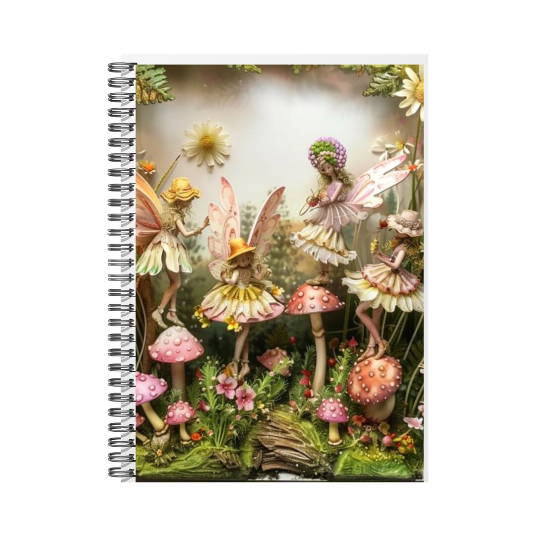 Vintage Fairy Design Notebook. 2 Sizes. Lined Paper Journal Notebook - Etsy