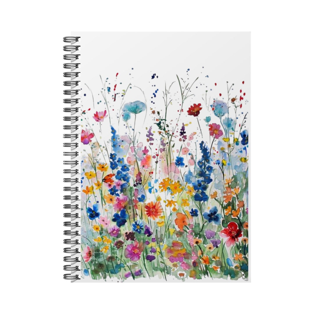 Flower Design Notebook. 2 Sizes. Lined Paper Journal Notebook - Etsy