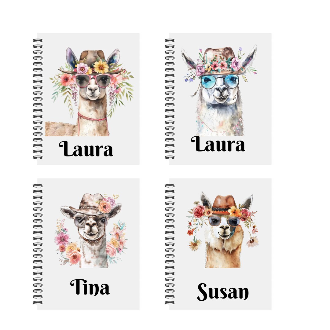 Personalized Llama Notebook, Custom Spiral Bound Book (A4/A5) - Etsy