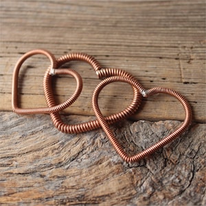 Upcycled Piano Wire Hearts — Reclaimed Copper Hearts - Etsy