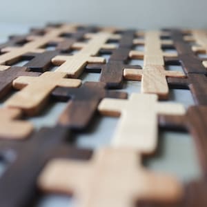 Solid Wood Pocket Crosses Maple and Walnut - Etsy