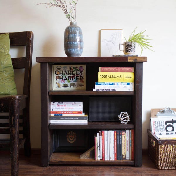 Reclaimed Wood Bookcase - Etsy
