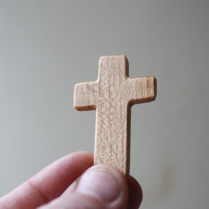 Solid Wood Pocket Crosses Maple and Walnut - Etsy