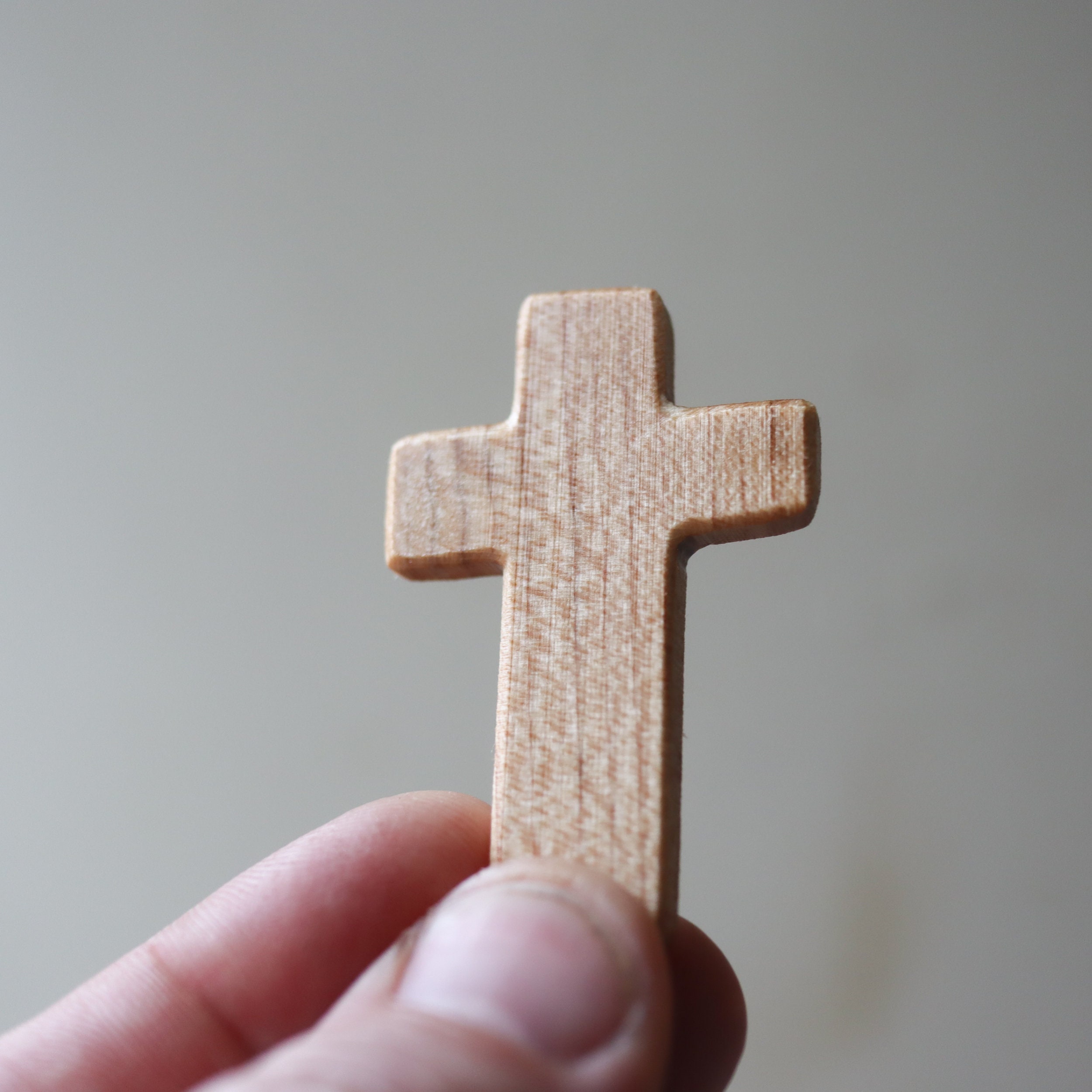 Solid Wood Pocket Crosses Maple and Walnut - Etsy