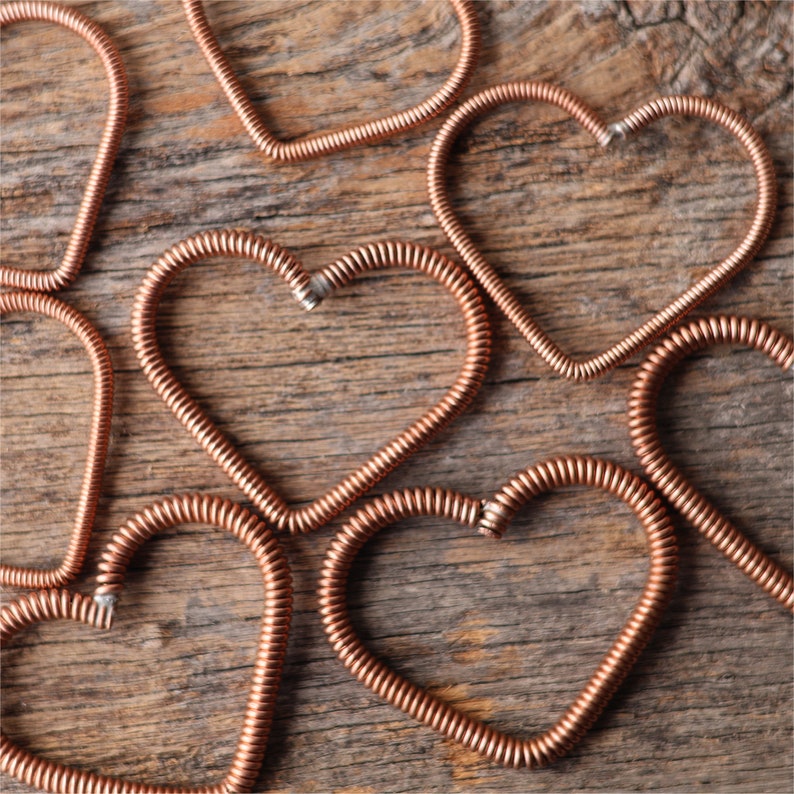 Upcycled Piano Wire Hearts — Reclaimed Copper Hearts - Etsy
