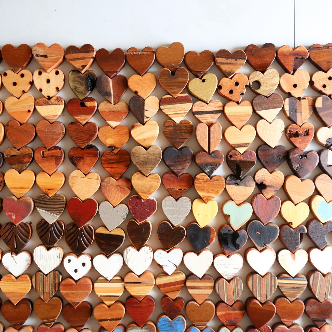 Imperfect Wooden Hearts - Etsy
