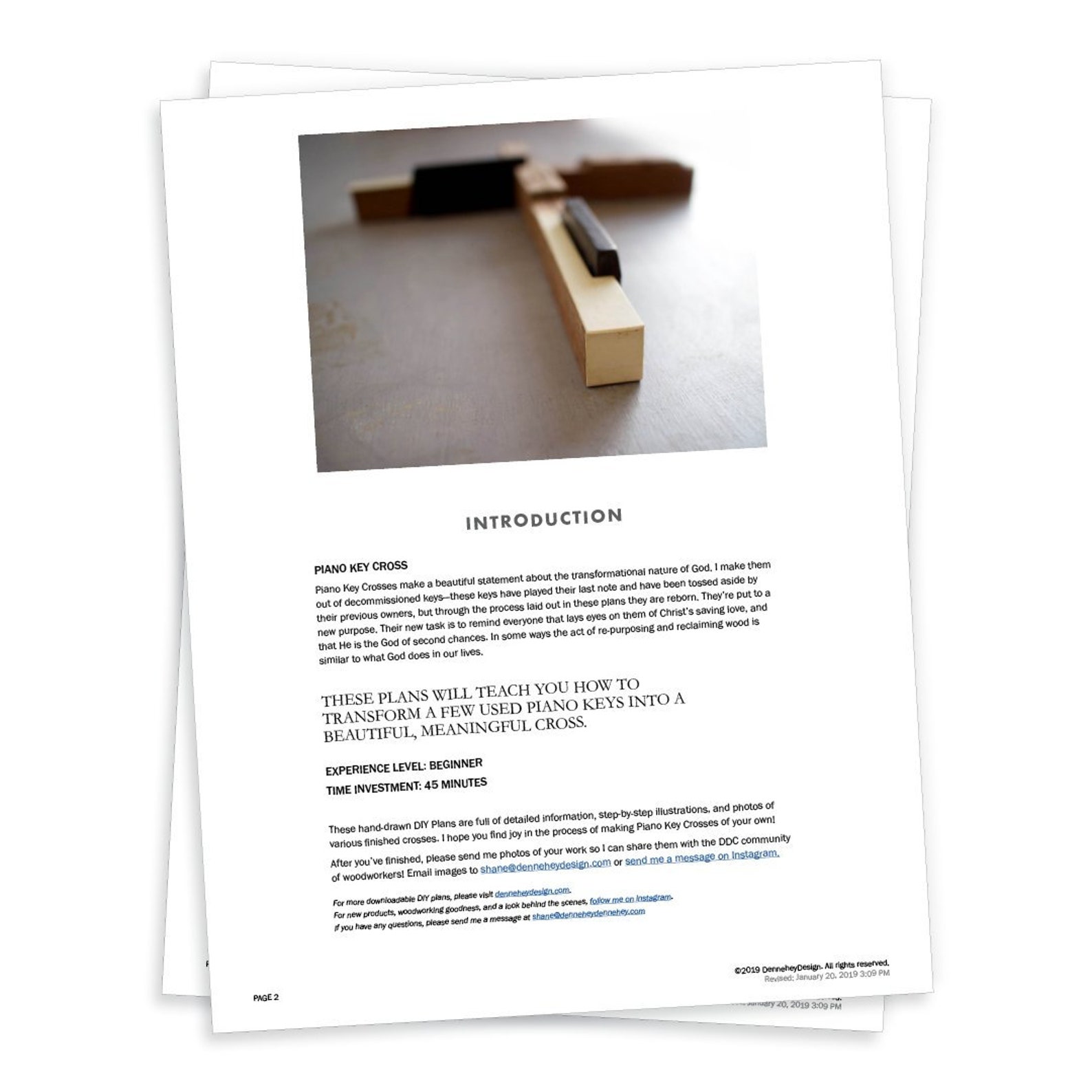 Piano Key Cross DIY Plans - Etsy