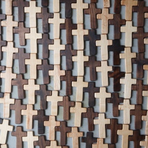 Solid Wood Pocket Crosses Maple and Walnut - Etsy