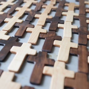 Solid Wood Pocket Crosses Maple and Walnut - Etsy