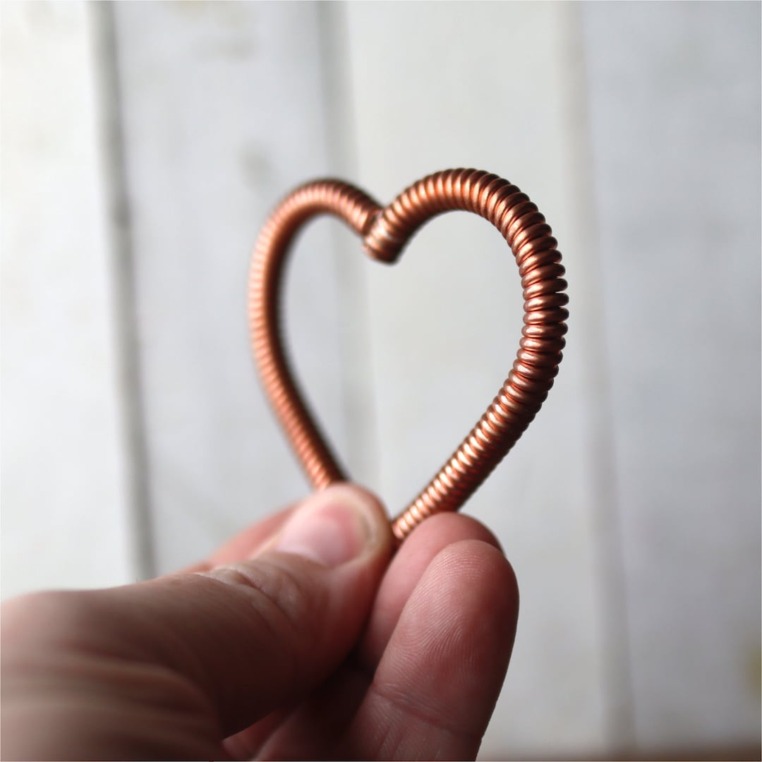 Upcycled Piano Wire Hearts — Reclaimed Copper Hearts - Etsy