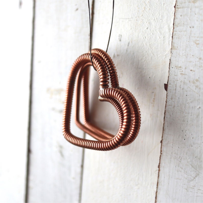 Upcycled Piano Wire Hearts — Reclaimed Copper Hearts - Etsy