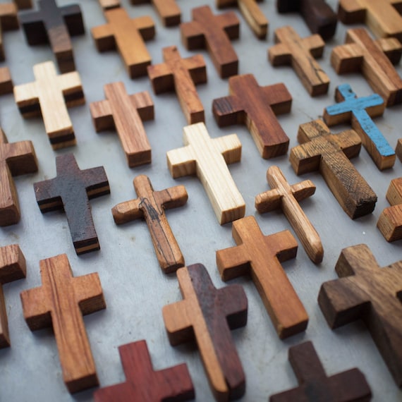 Handmade Wooden Pocket Cross Etsy UK