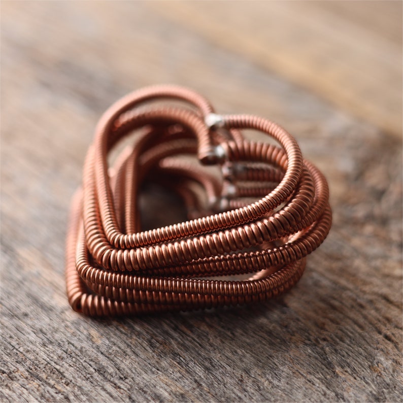 Upcycled Piano Wire Hearts — Reclaimed Copper Hearts - Etsy