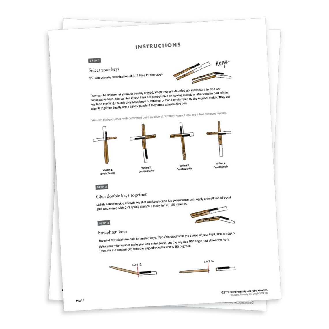 Piano Key Cross DIY Plans - Etsy