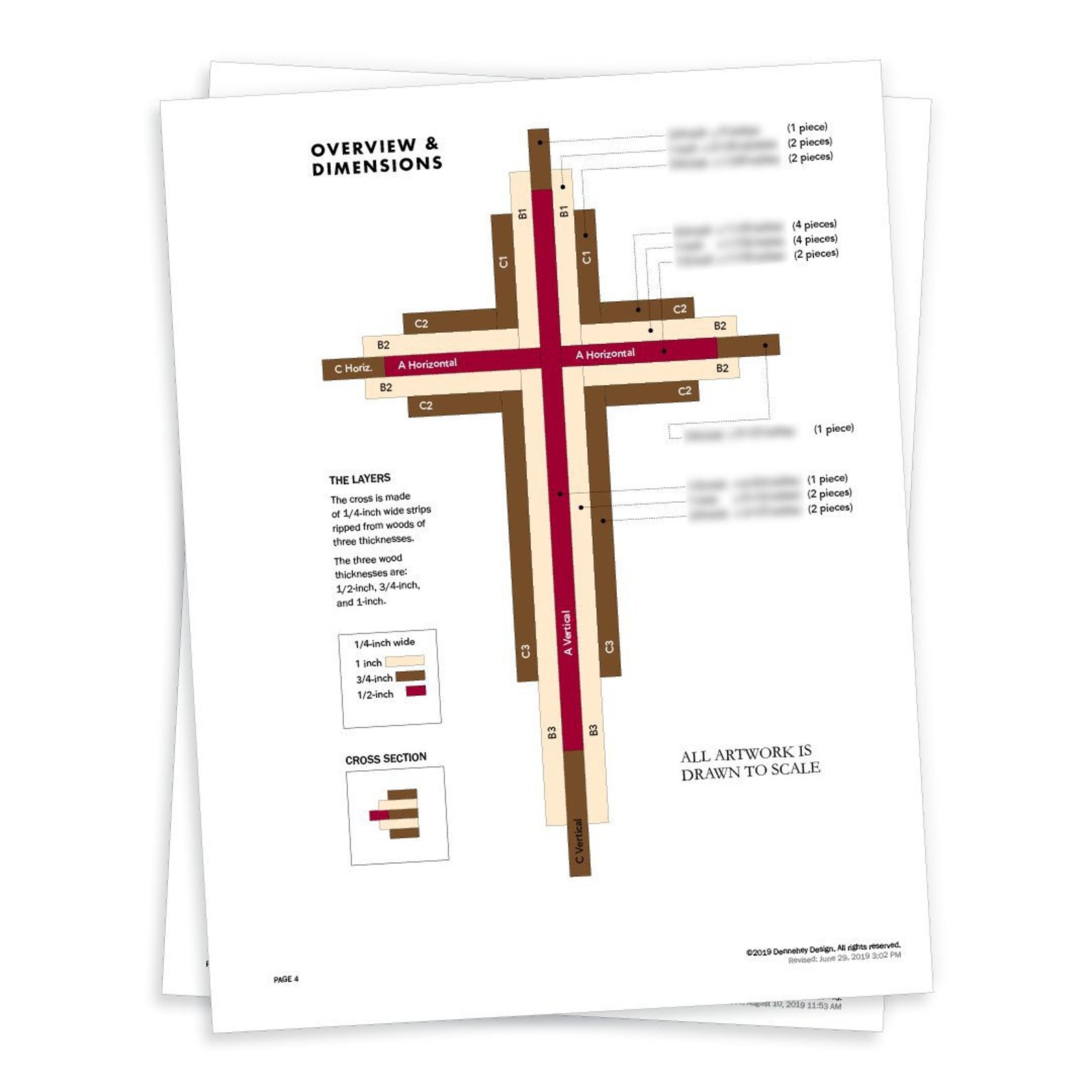 Layered Cross DIY Project Plan Bundle - Etsy