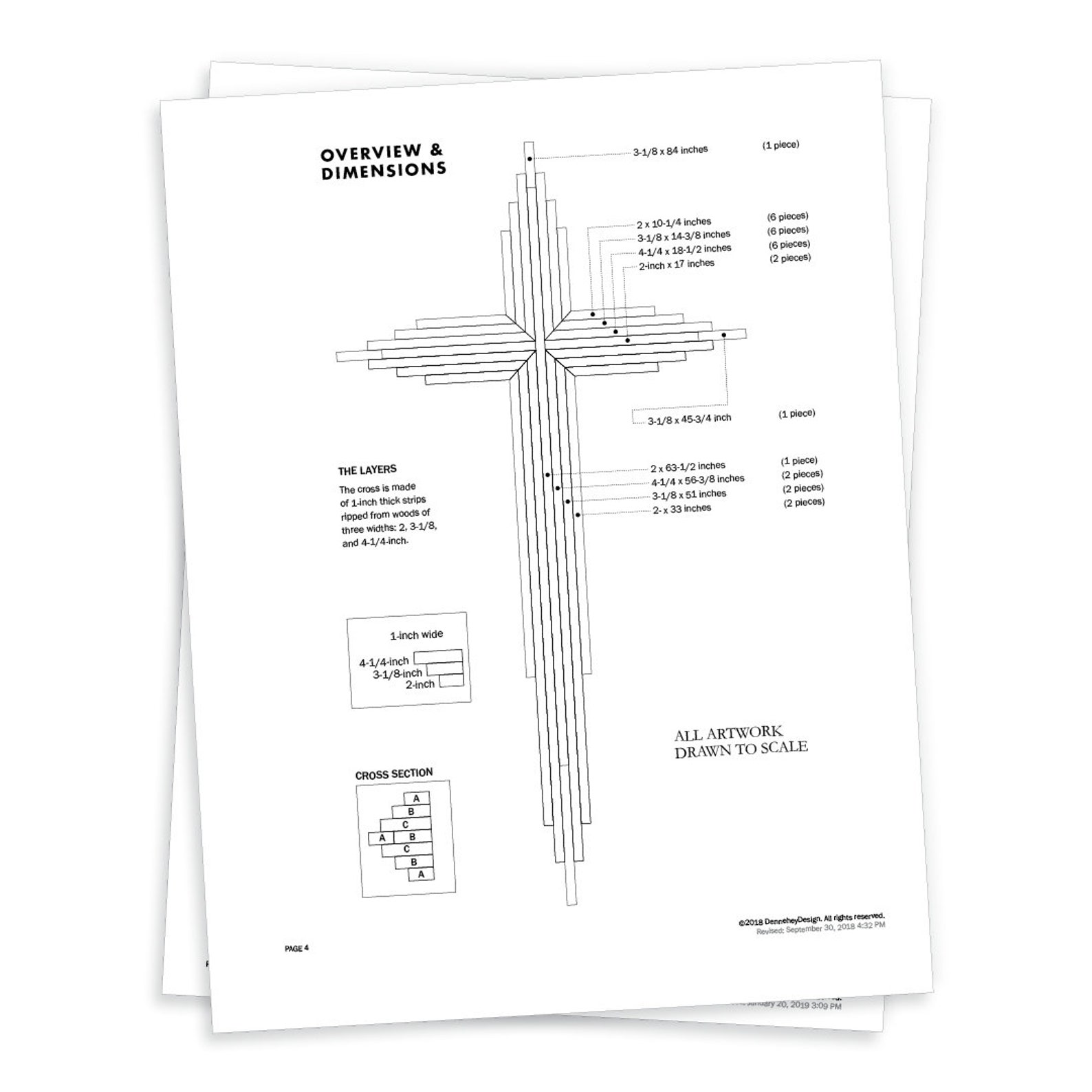 Two-foot-tall DIY Wooden Cross Plans - Etsy