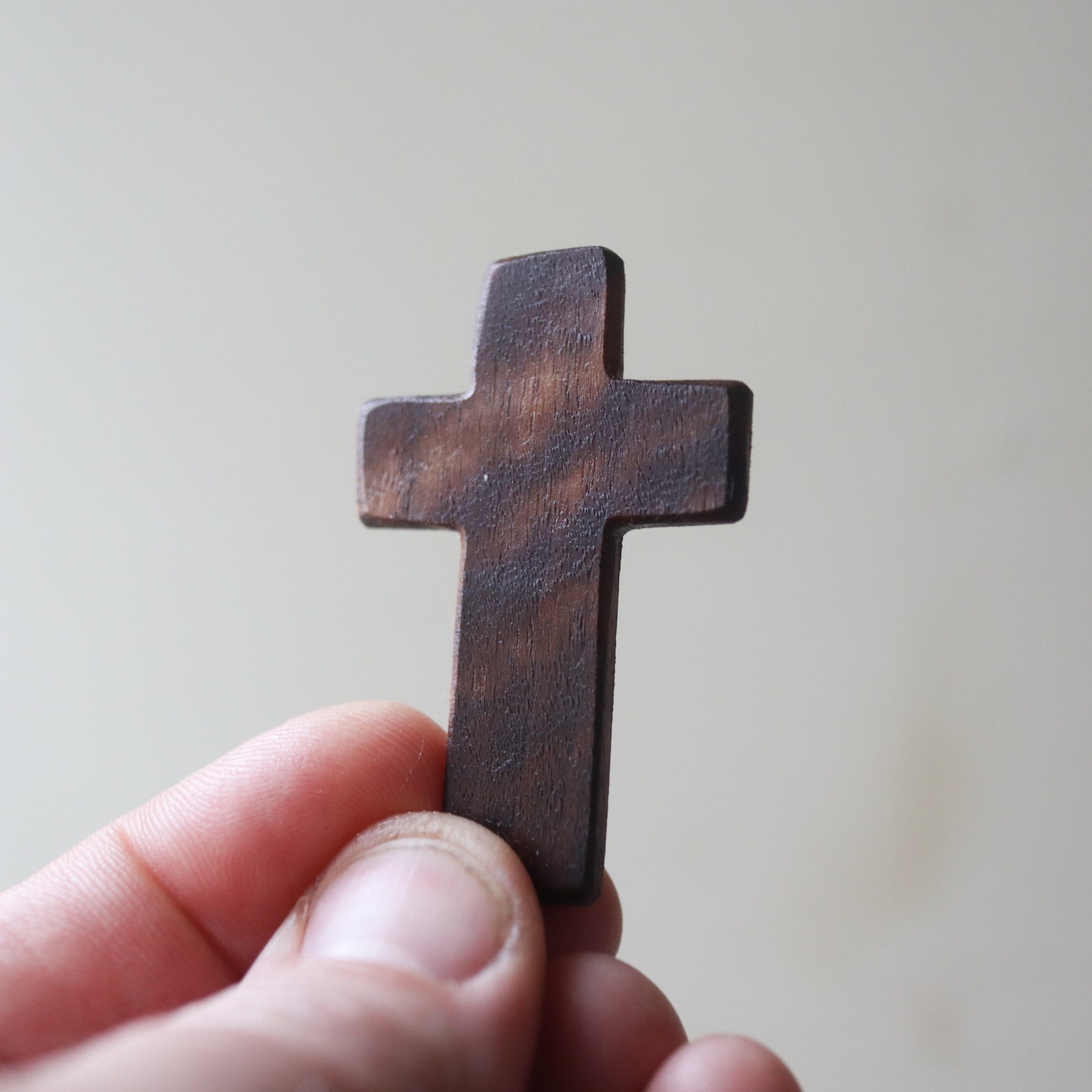 Solid Wood Pocket Crosses Maple and Walnut - Etsy