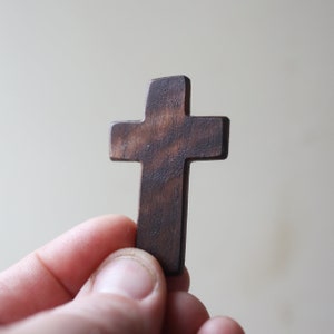 Solid Wood Pocket Crosses Maple and Walnut - Etsy