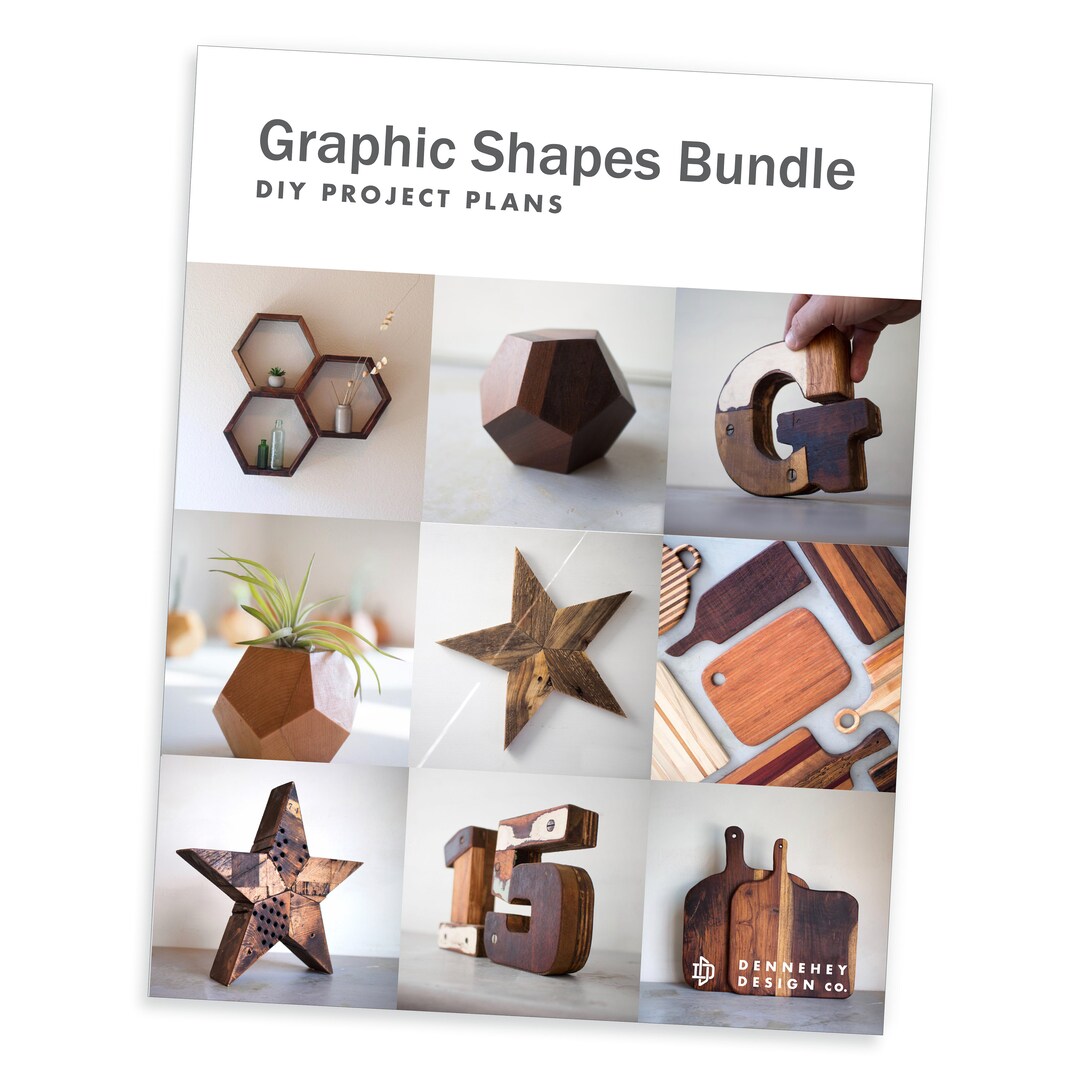 Graphic Shapes Woodworking Plan Bundle - Etsy