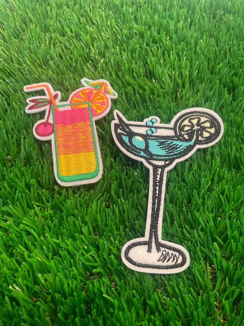 Tropical Cocktail Iron on Patch - Etsy