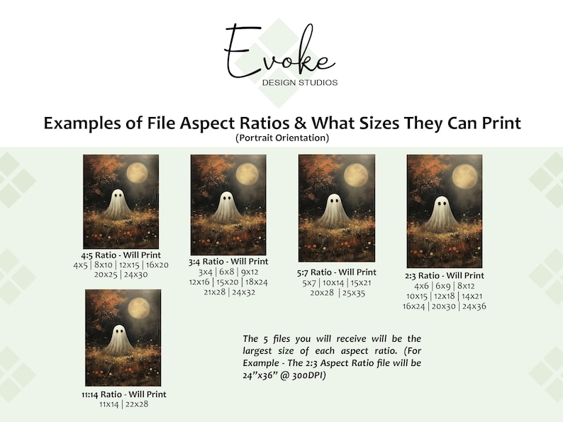 Printable Halloween Ghost Art Bundle | Spooky Season Print Set | Dark ...