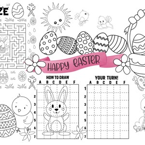 Printable Easter Activity Placemat / Digital Download Printable Easter ...