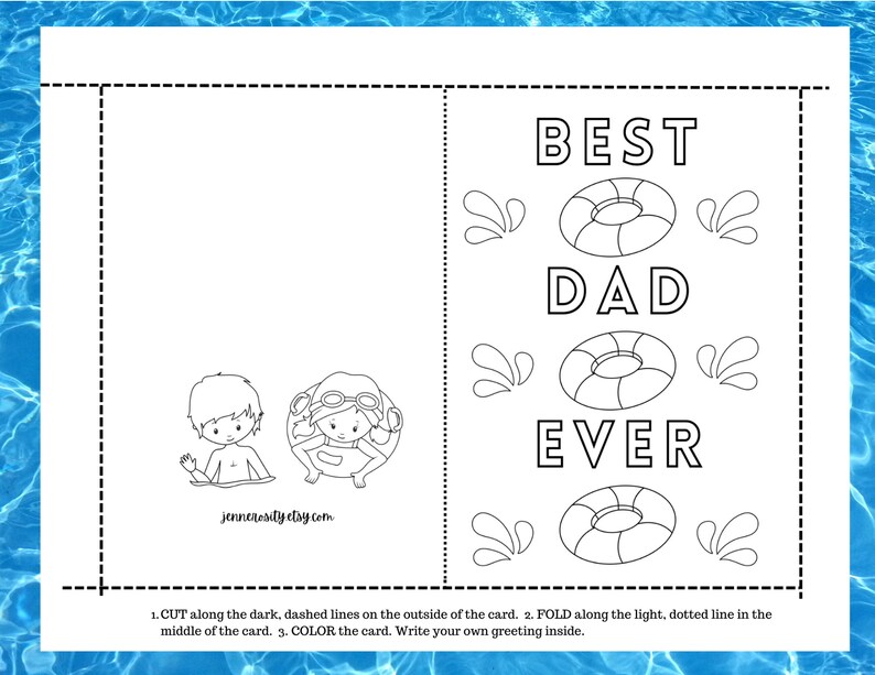 Printable Coloring Father's Day Card, Father's Day Coloring Pages for ...
